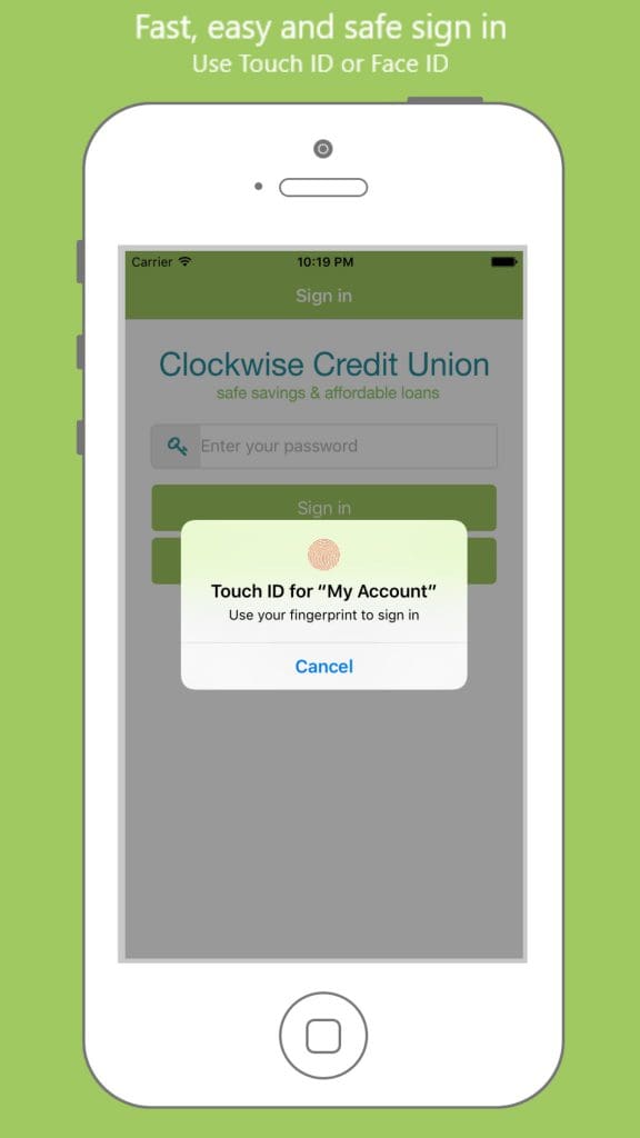 MOBILE APP – Clockwise Credit Union
